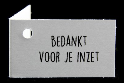 Gelukskaartjes bedankt voor je inzet 10 stuks - Gelukspoppetjes bestellen